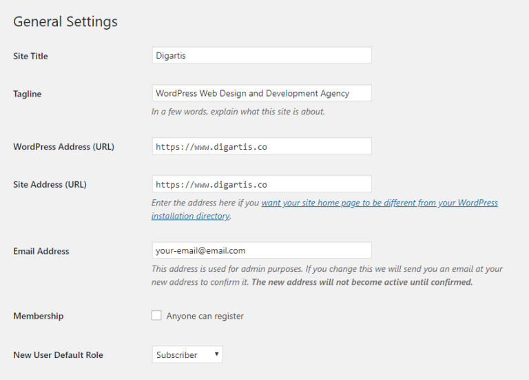 How to configure your WordPress settings the right way - Digartis